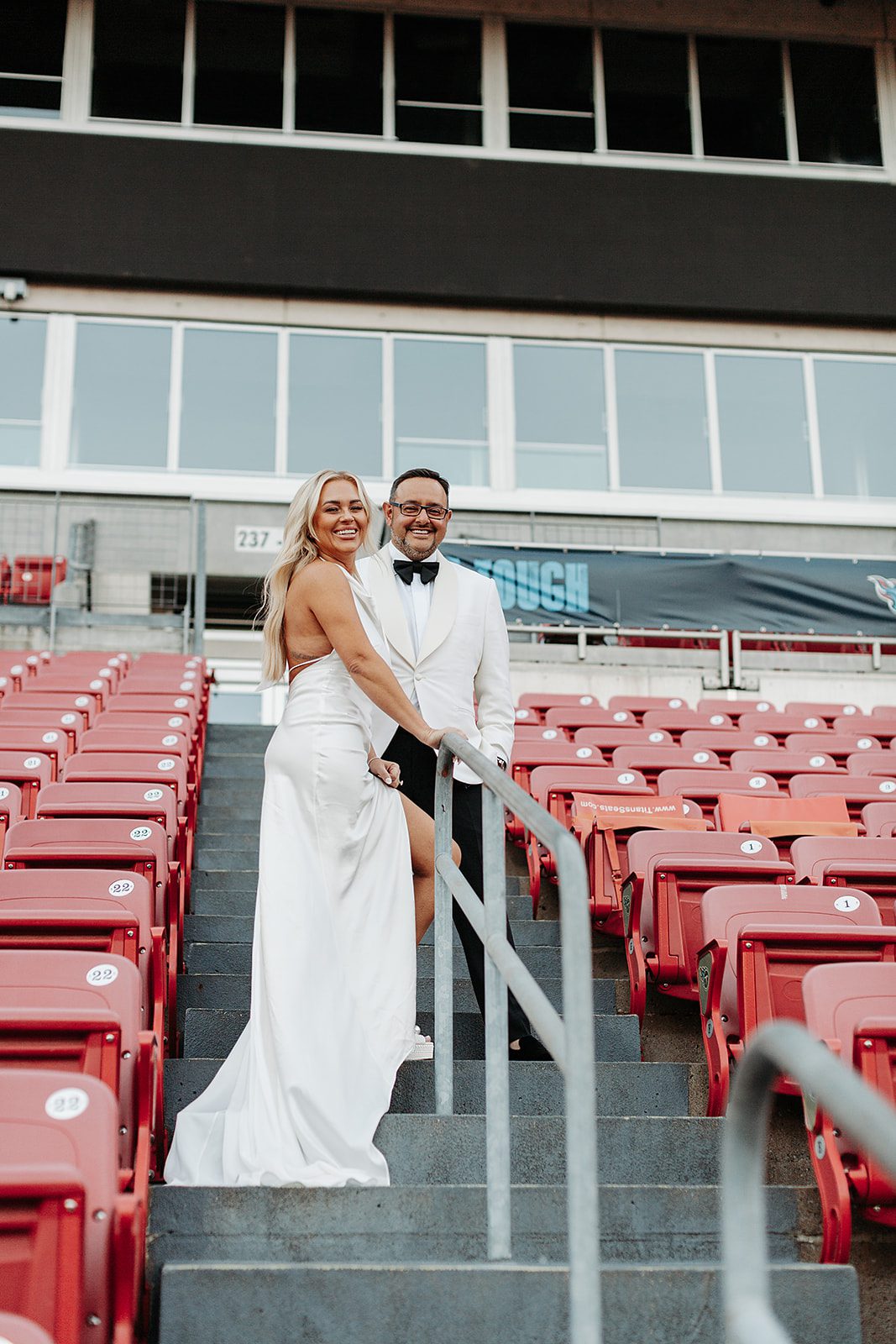 Chic Nissan Stadium Wedding Reception - Nashville Photographer